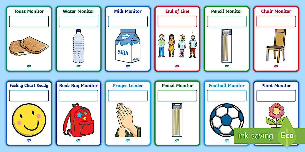 Free Printable Classroom Job Labels | Classroom Leader Jobs