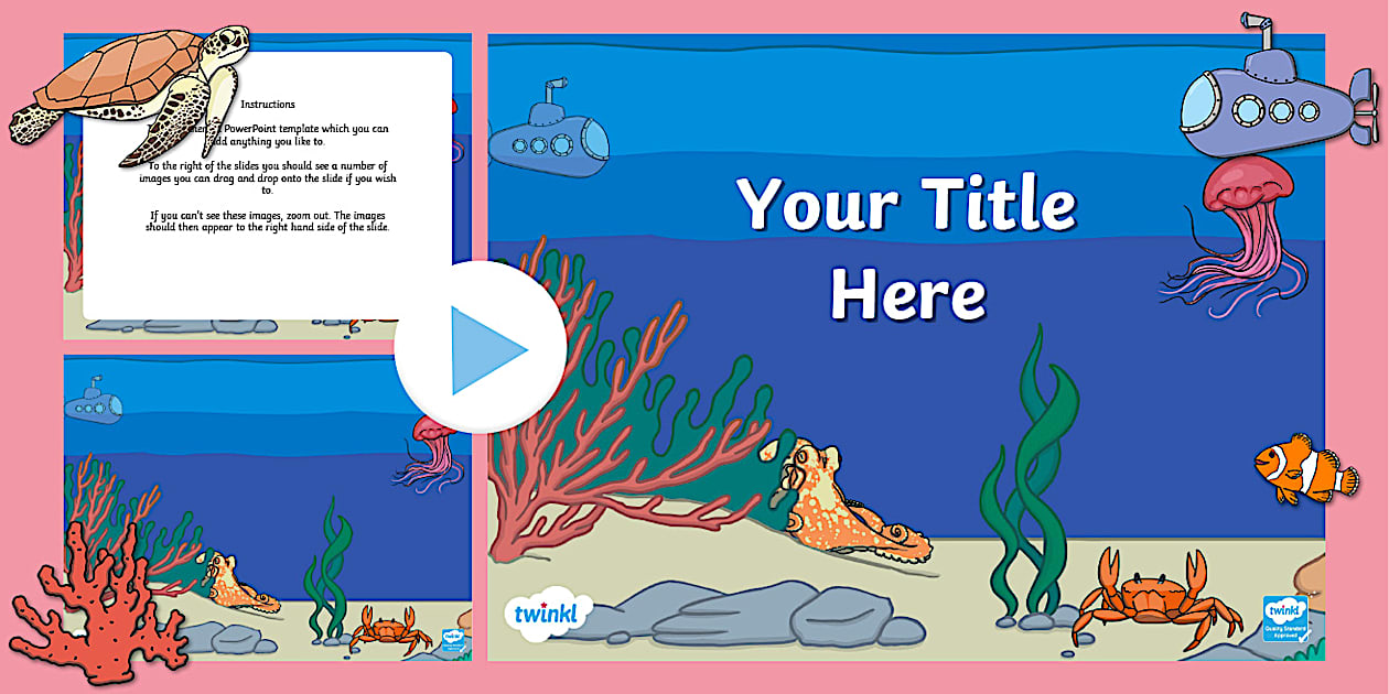Under the Sea Themed Editable PowerPoint Background Template