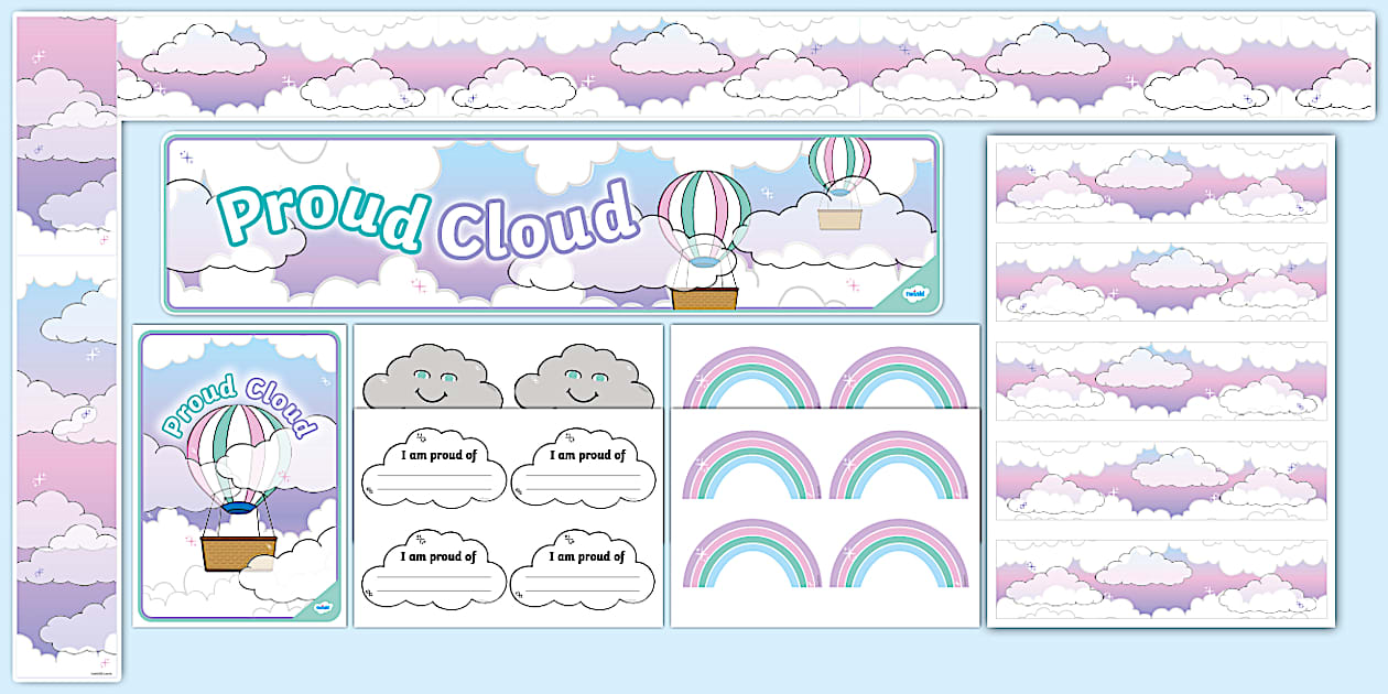 Proud Cloud Display Pack - Self-Esteem Resources - Twinkl