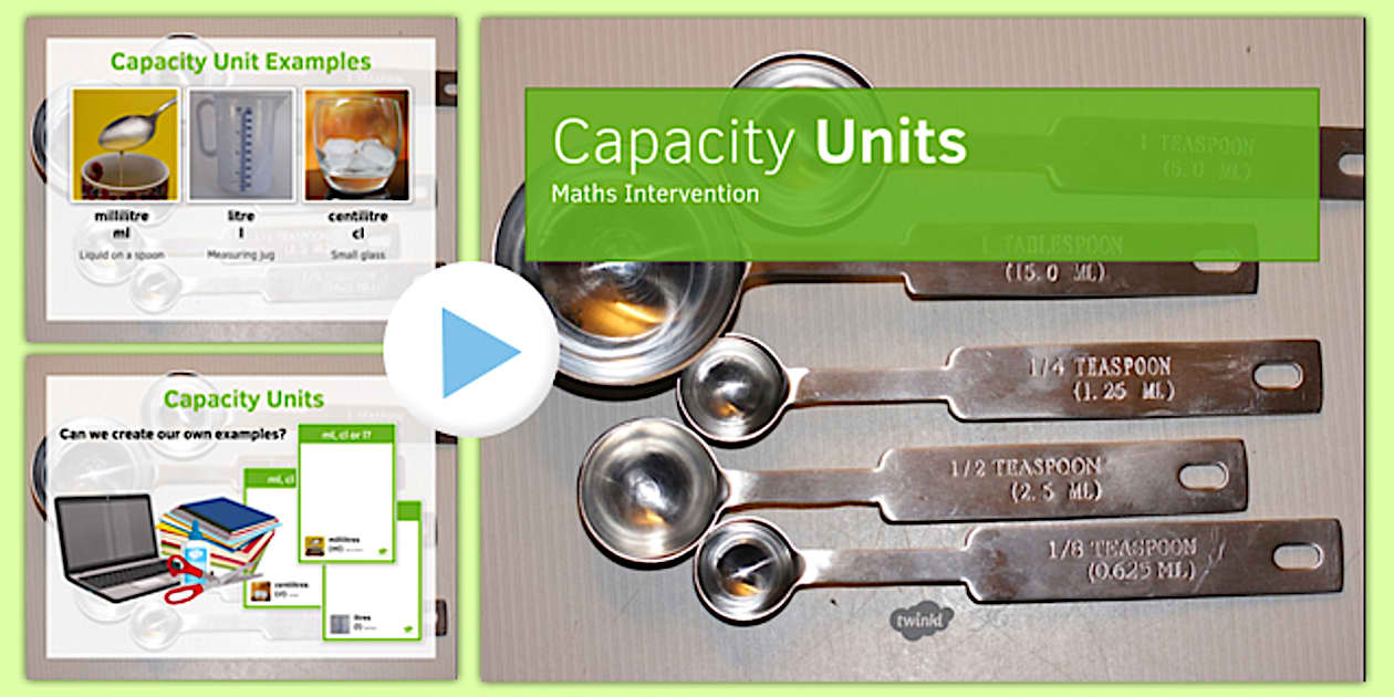 Maths Intervention Capacity Unit PowerPoint (teacher made)