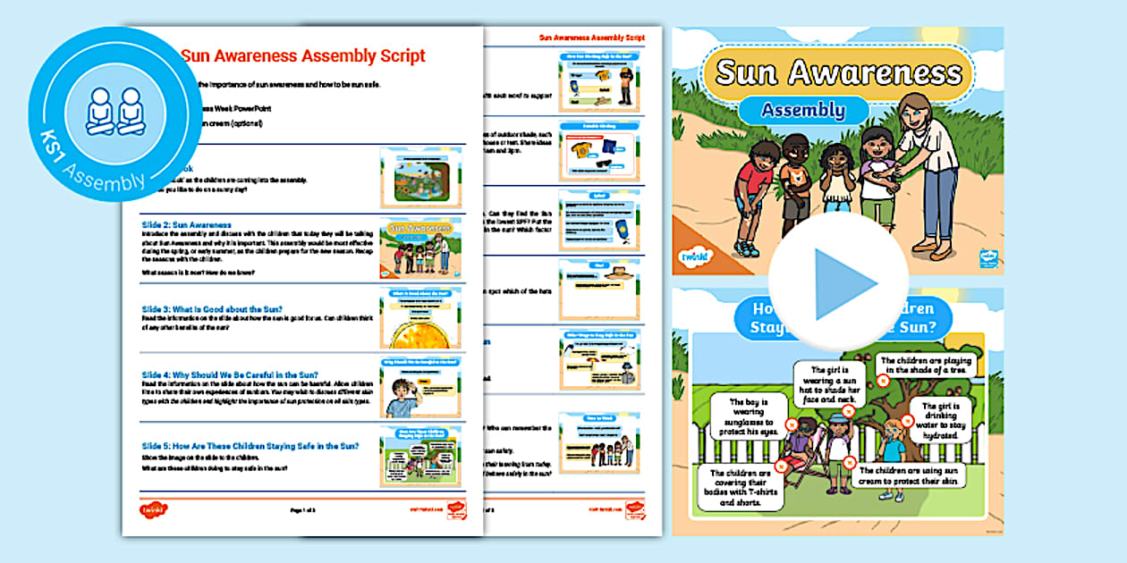 Sun Awareness Assembly Pack - KS1 (teacher made) - Twinkl