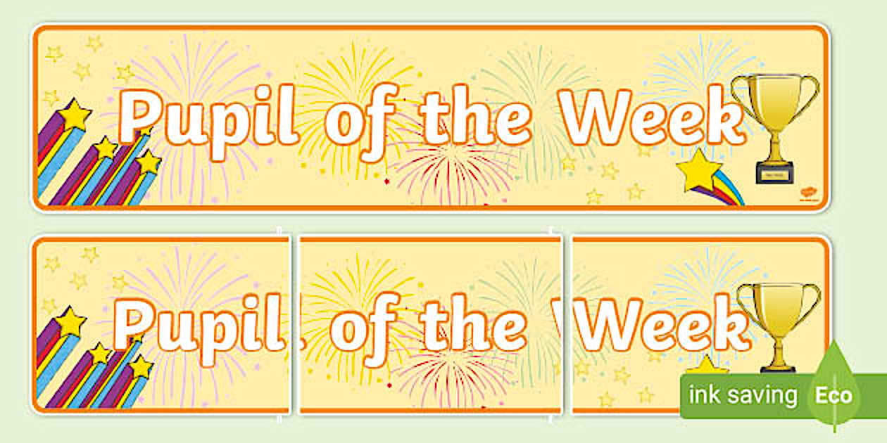Pupil of the Week Display Banner (teacher made) - Twinkl
