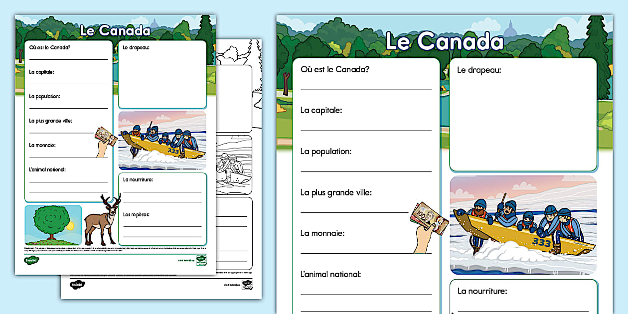 Fiche d'informations : Canada (teacher made) - Twinkl