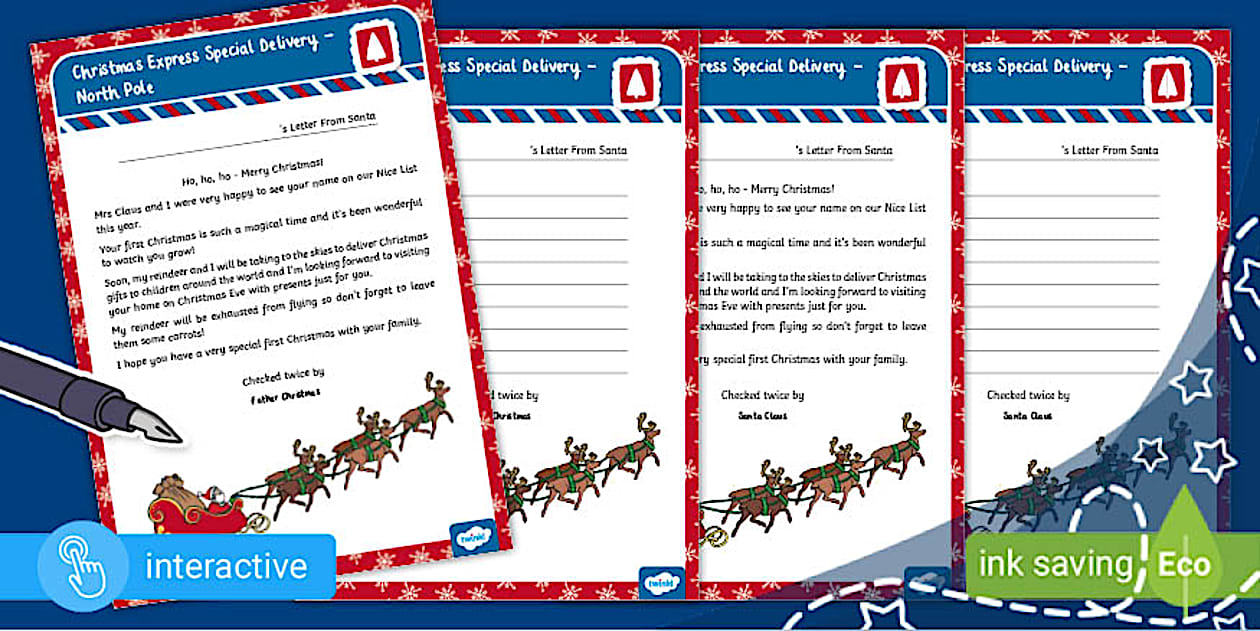 My First Letter From Santa (teacher made) - Twinkl