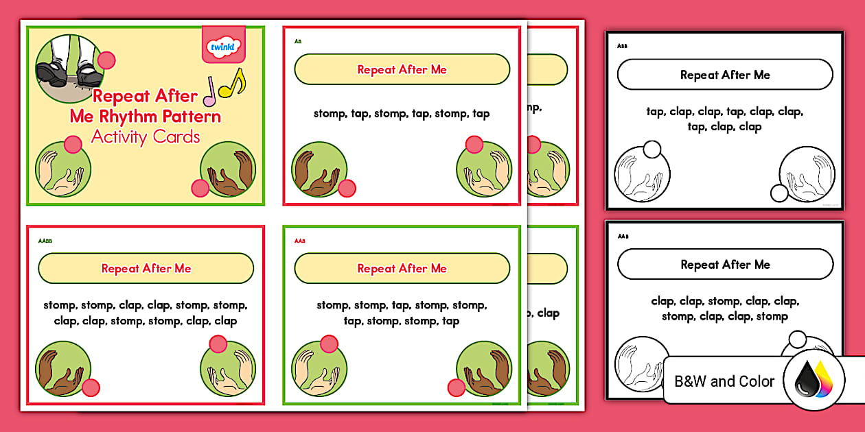 Rhythm Patterns to Clap Activity Cards | Twinkl USA - Twinkl