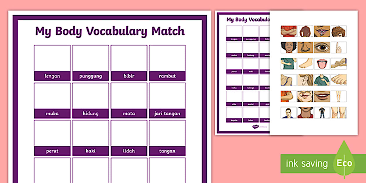 My Body Vocabulary Matching Cards and Board Game - Twinkl