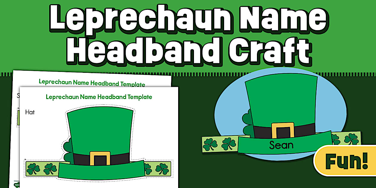 Leprechaun Name | St. Patrick's Day Headband Craft