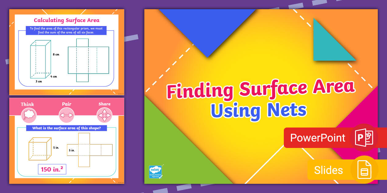 Sixth Grade Finding Surface Area Using Nets PowerPoint & Google Slides