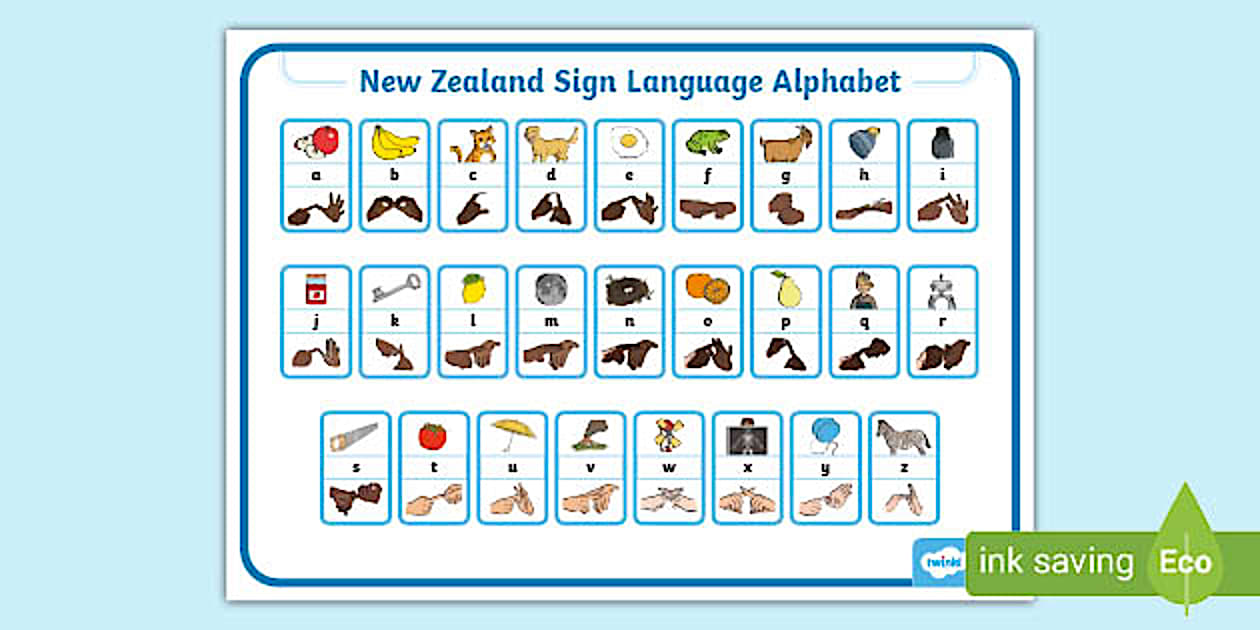 New Zealand Sign Language Alphabet Mat (Teacher-Made)