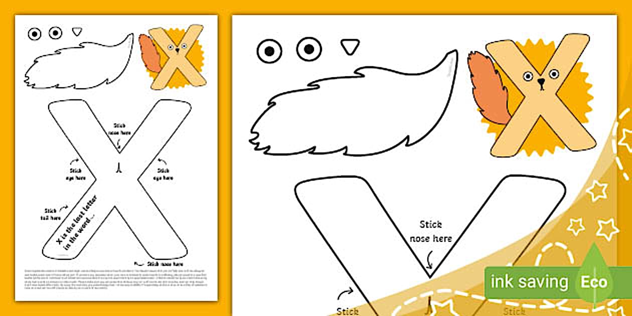 Make Your Own Alphabet Animal Activity - X (teacher made)