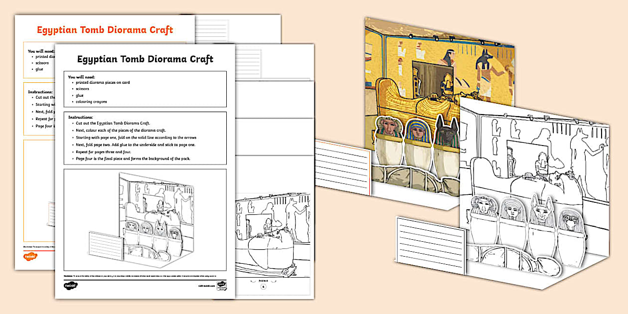Egyptian Tomb Diorama Craft (teacher made) - Twinkl