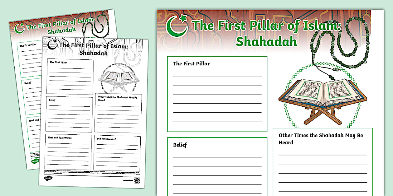 The First Pillar of Islam: Shahadah Fact File Template