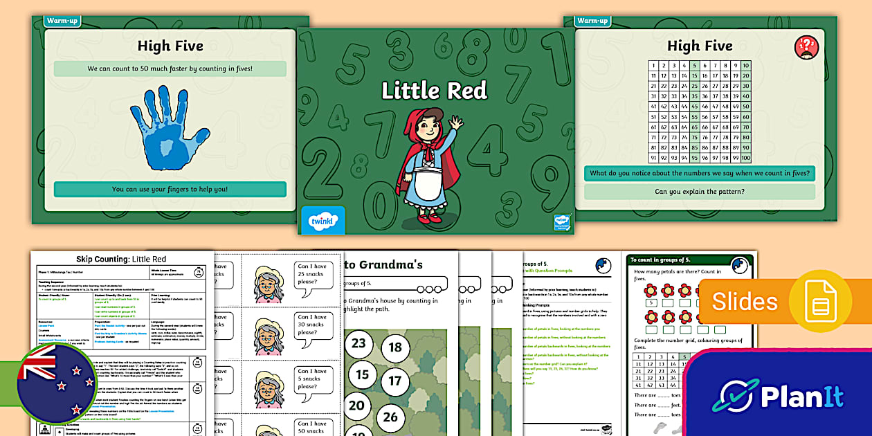 Number Structure: Skip Counting in 5s (Little Red) Lesson 1