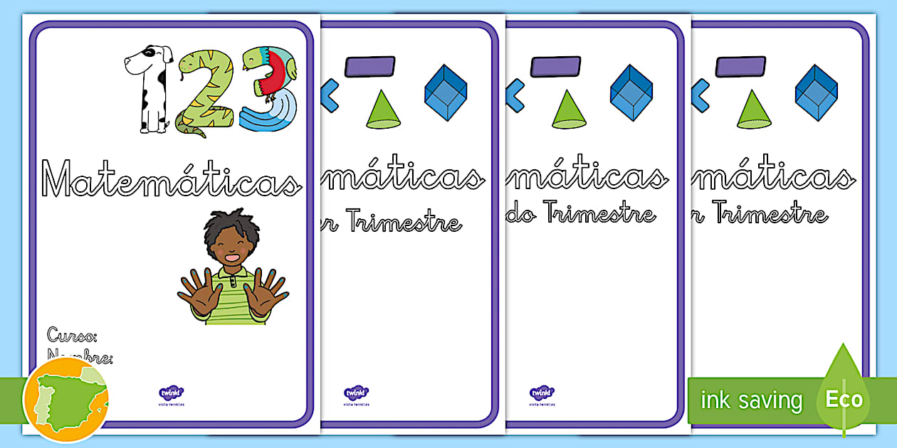 Portadas de matemáticas - La vuelta al cole (teacher made)