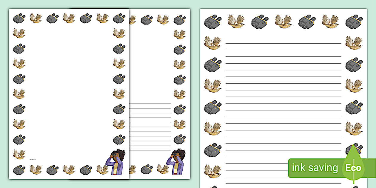 Bird Watching Page Borders (teacher made) - Twinkl
