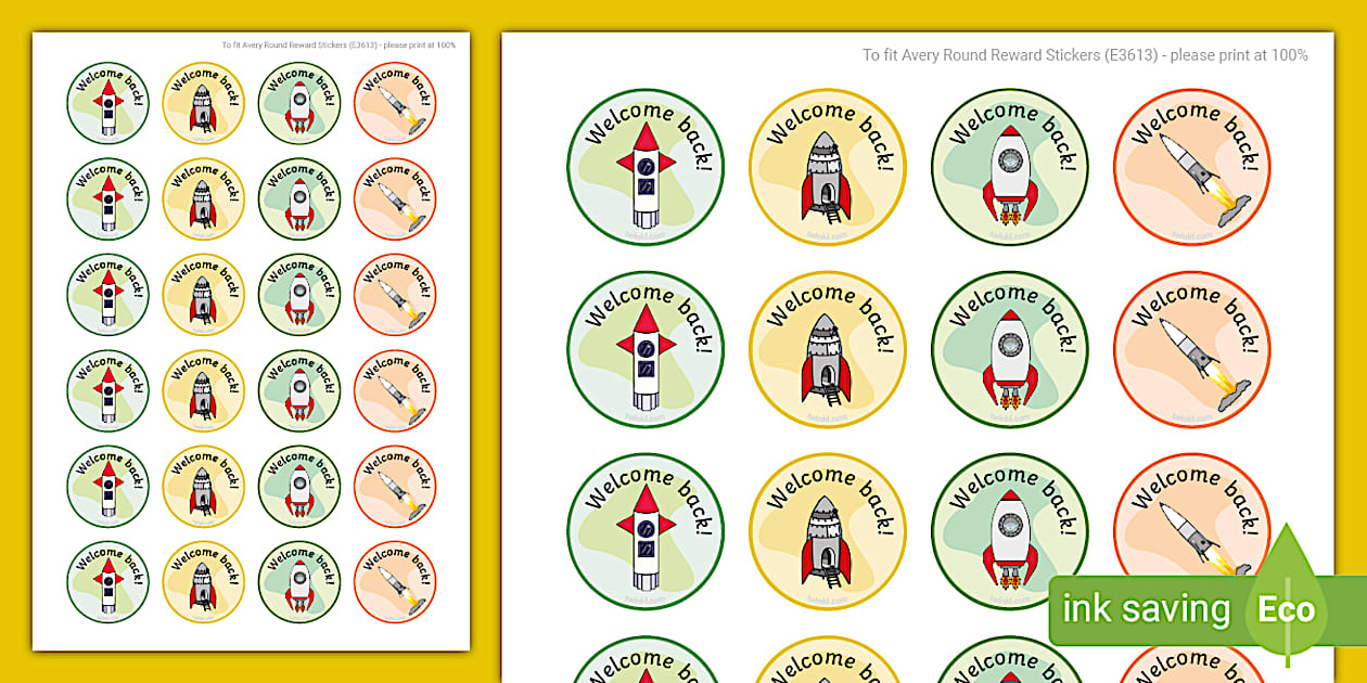 Rocket Welcome Back to School Stickers (teacher made)