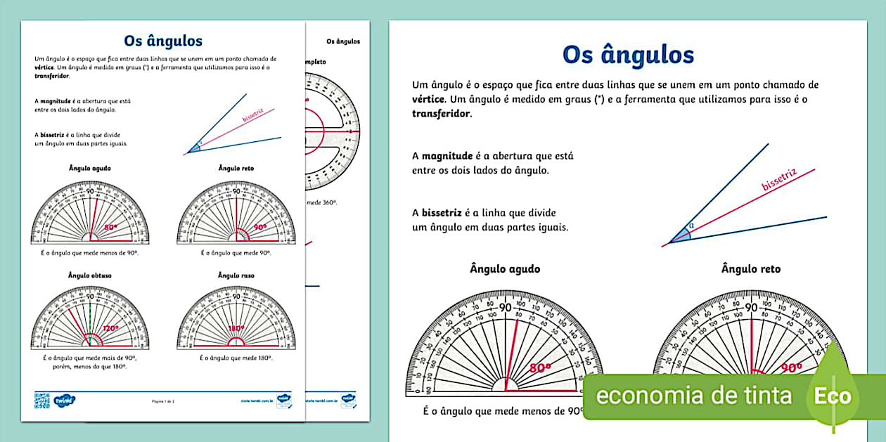 Pôsteres sobre ângulos - Geometria (teacher made) - Twinkl