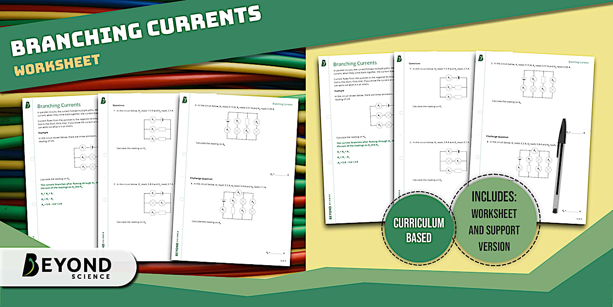 Branching Currents Worksheet | KS3 Physics | Beyond Science