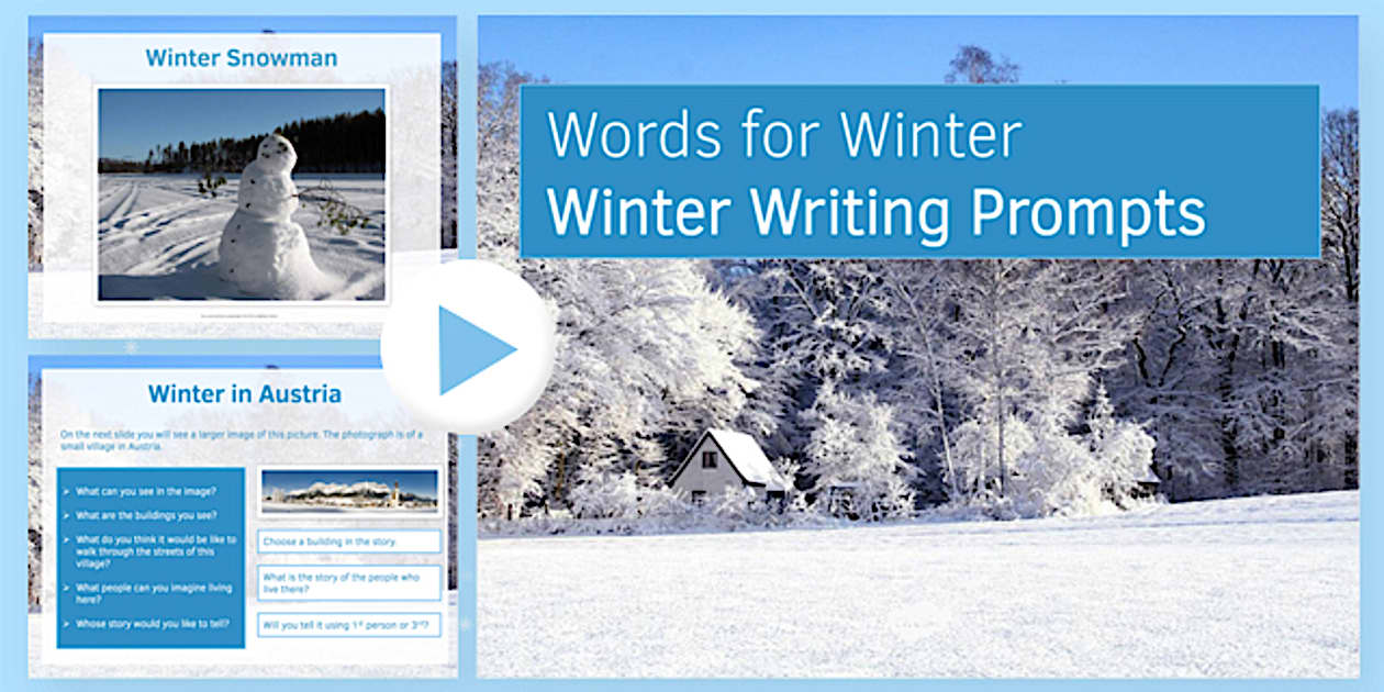 Writing Prompts Winter Presentation - Twinkl