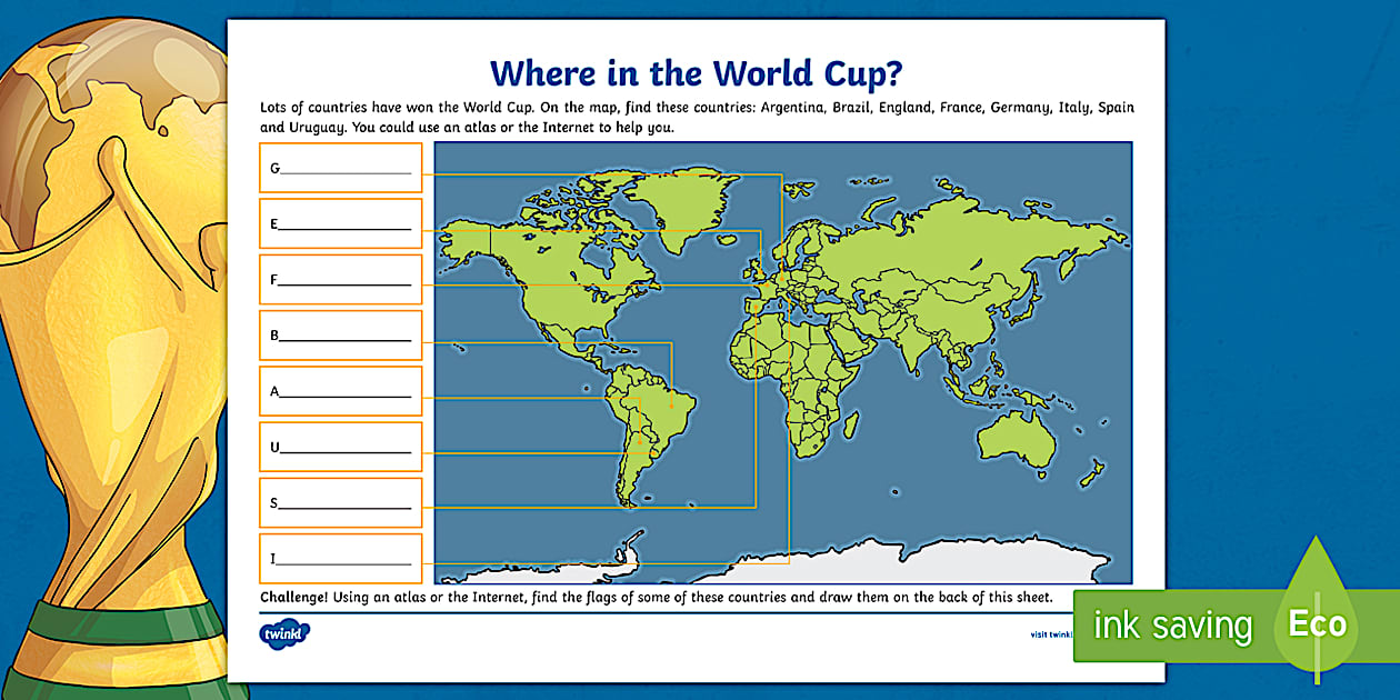 F-2 World Cup Worksheet (teacher made) - Twinkl