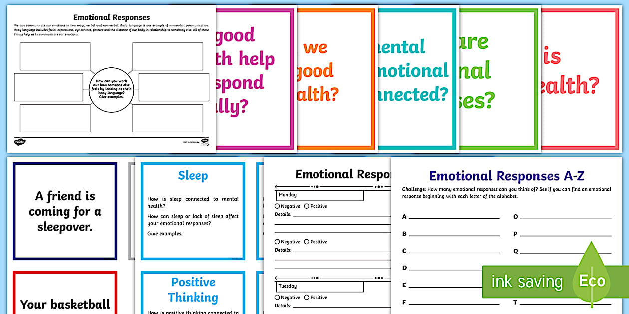 Emotional Responses Resource Pack - Twinkl