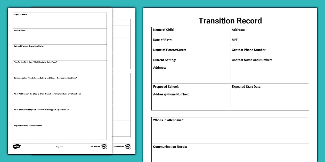 Kindergarten Enhanced Transition - Information Sheet