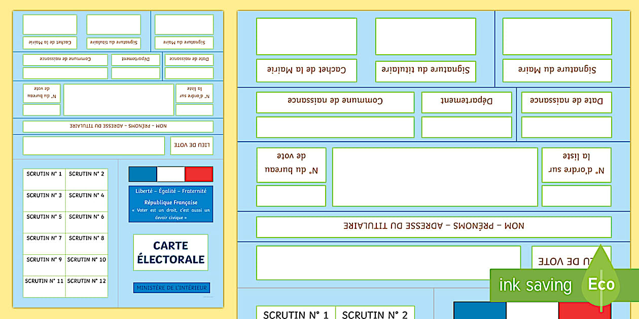Feuille d'activités : Ma carte électorale