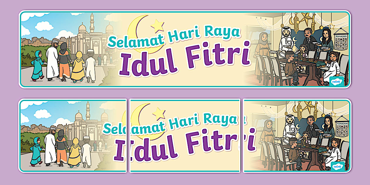 Banner Selamat Hari Raya Idul Fitri (teacher made) - Twinkl