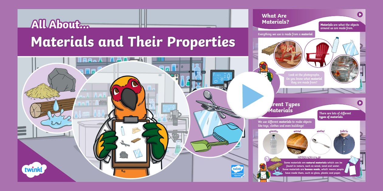 Kindergarten All About Materials and Their Properties PowerPoint