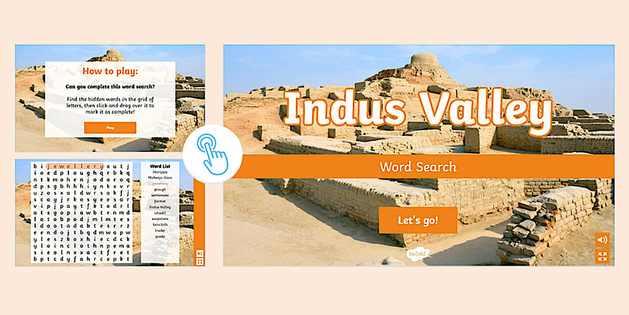 * NEW * Indus Valley Interactive Word Search (teacher made)