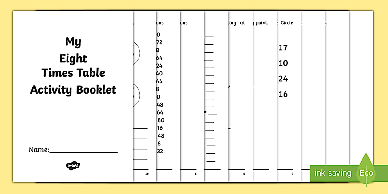 How to Learn 8 Times Tables Booklet | Maths | Twinkl