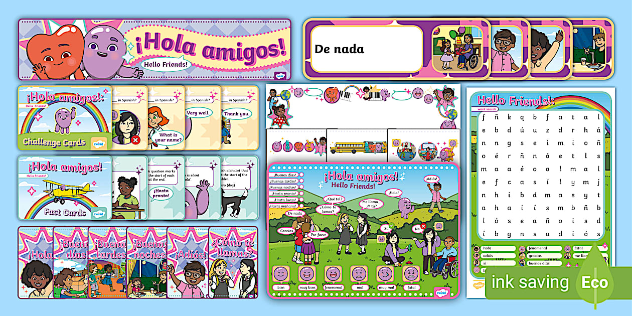 👉 Spanish: Hello Friends! KS1 Additional Resources