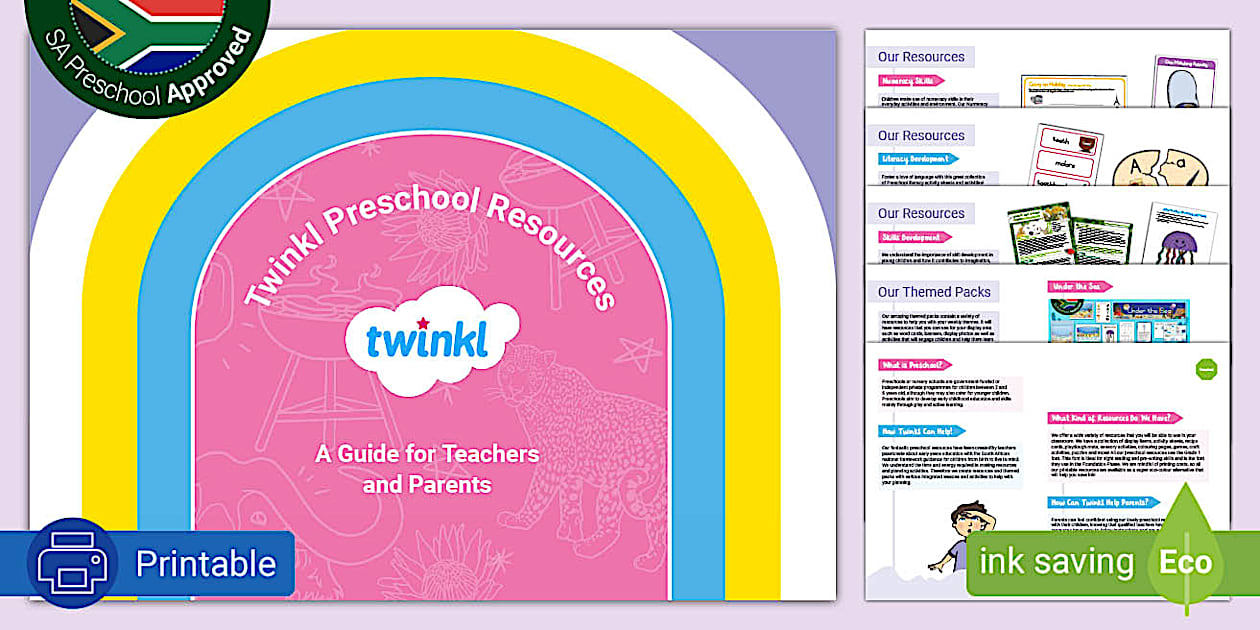 Twinkl Preschool Resource Guide - Teachers and Parents