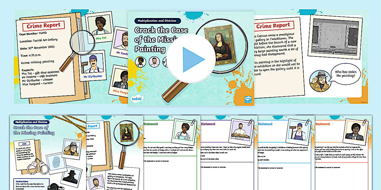 👉 Y4 Multiplication and Division Crack the Case Activity Pack