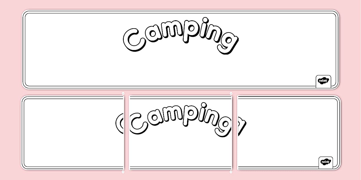 Camping Collaborative Drawing Display Banner (teacher made)