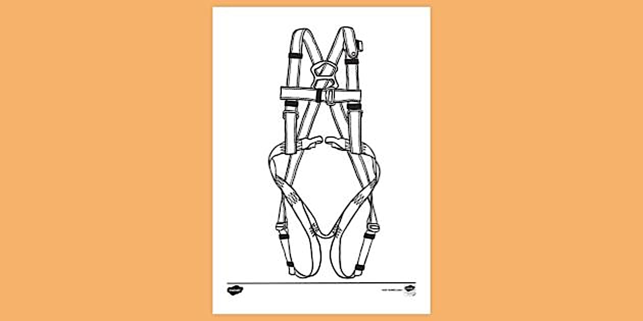 Safety Harness Colouring | Colouring Sheet (teacher made)
