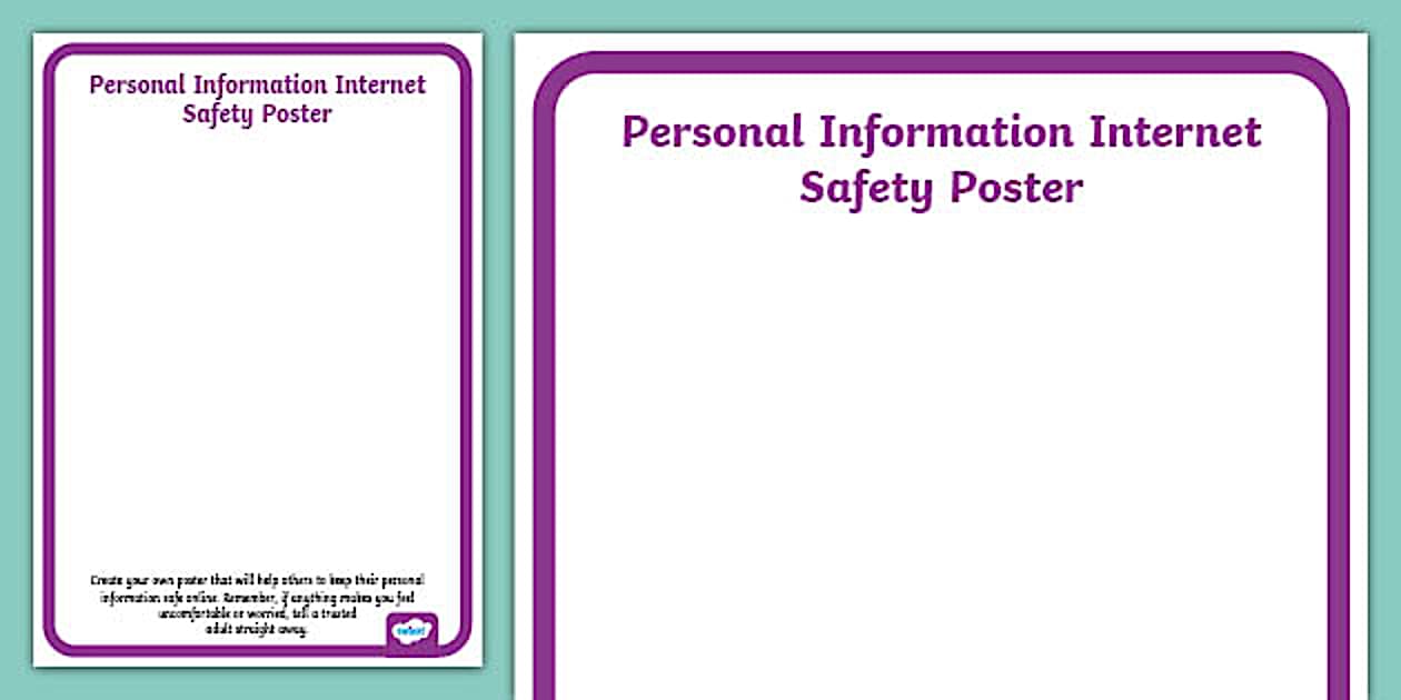 Personal Information Internet Safety Poster