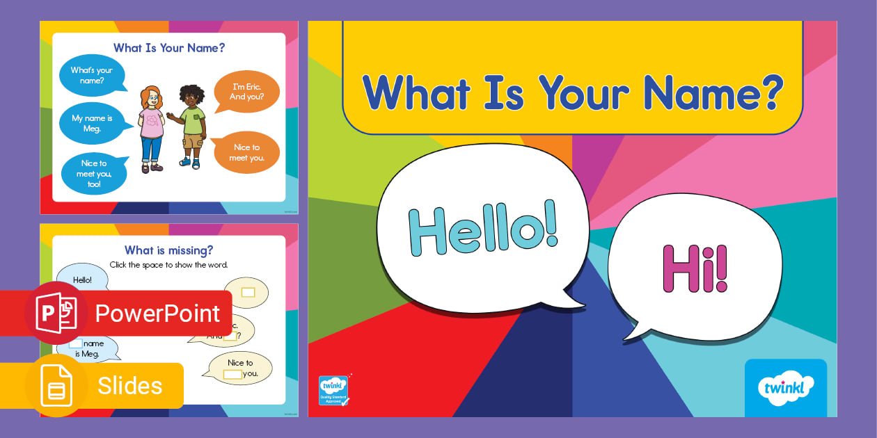 What Is Your Name PowerPoint & Google Slides for ELL