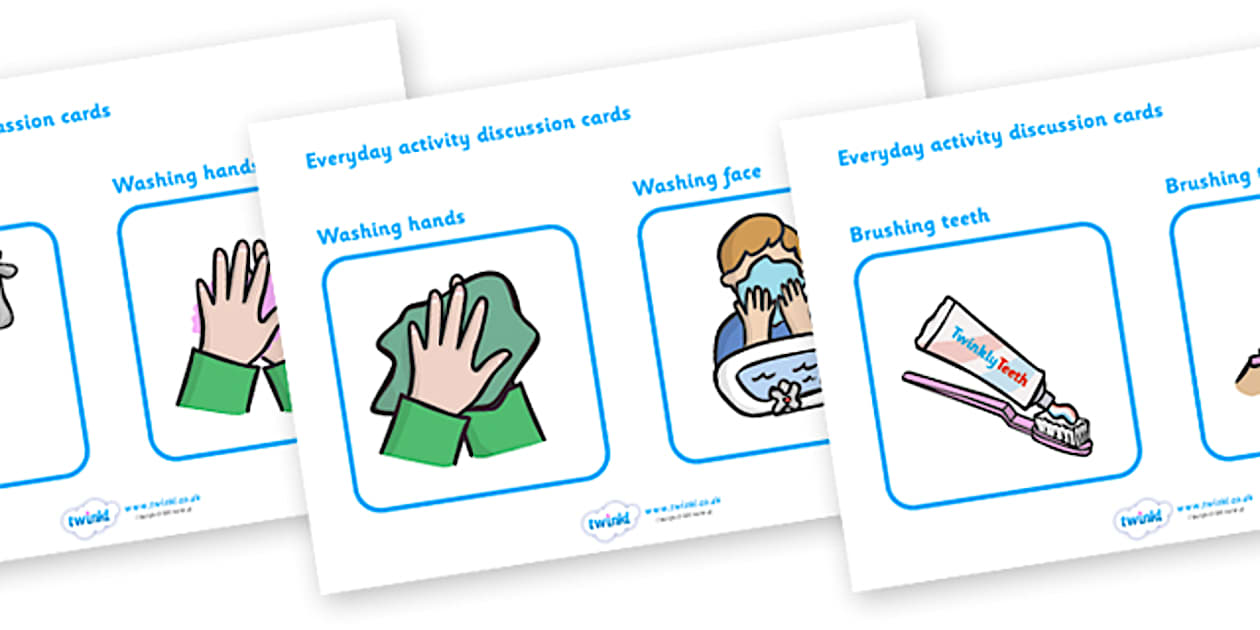 Everyday Activity Task Discussion Cards (teacher made)