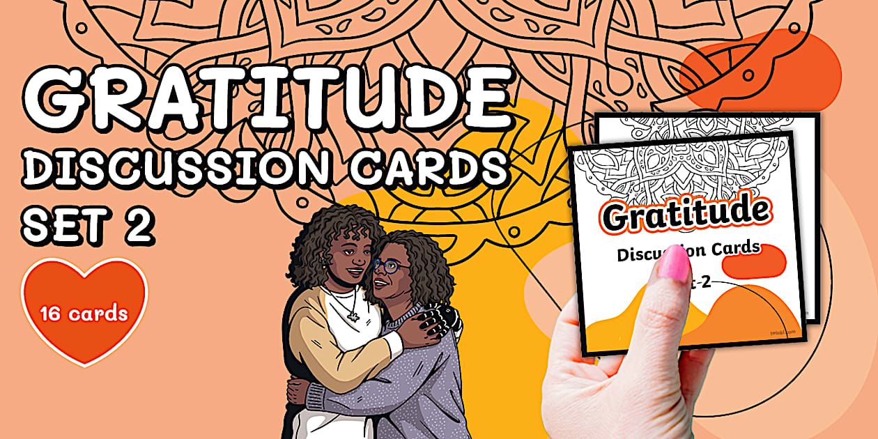 Gratitude Discussion Cards Parents (Set 2) - Cards