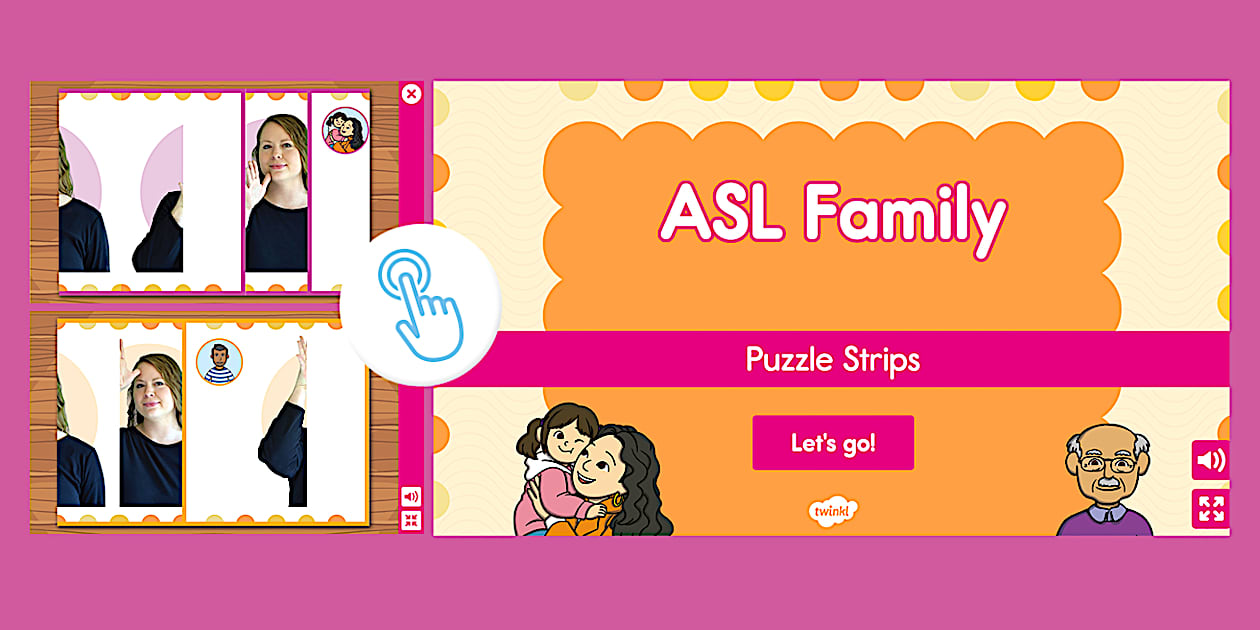 ASL Family Interactive Puzzle Strips (professor feito)