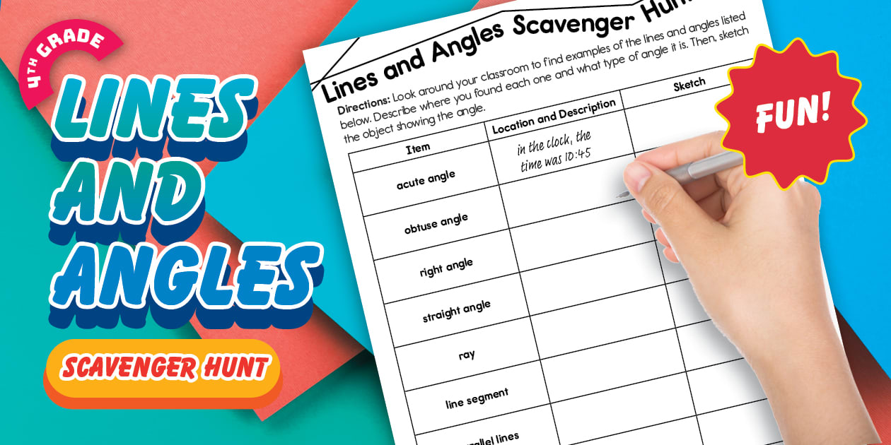 Lines and Angles Scavenger Hunt | Resource | Twinkl USA