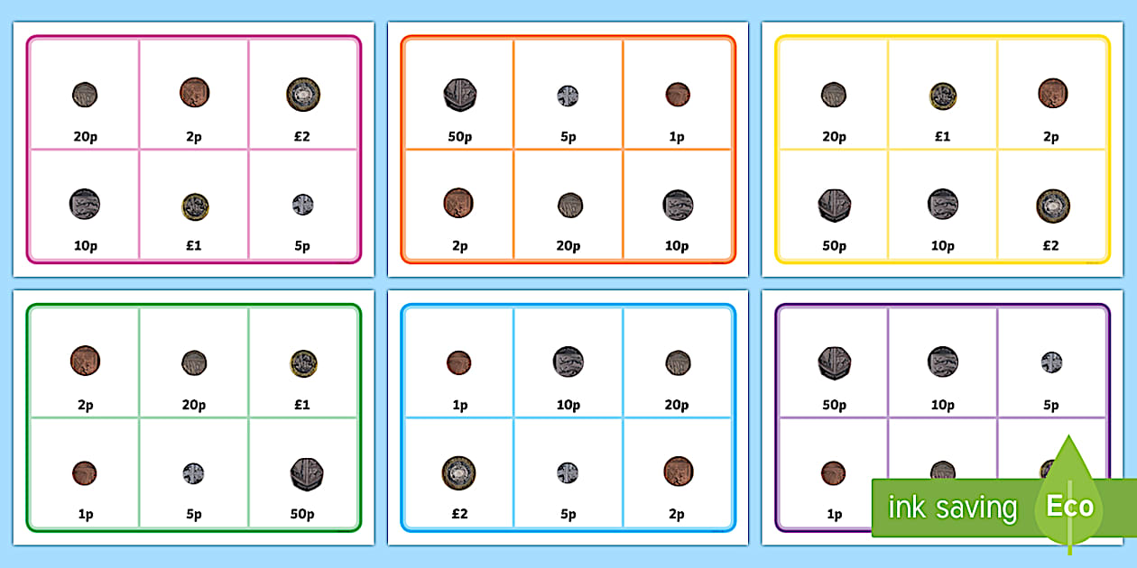 Editable British Money Coin Recognition Photo Bingo - Twinkl
