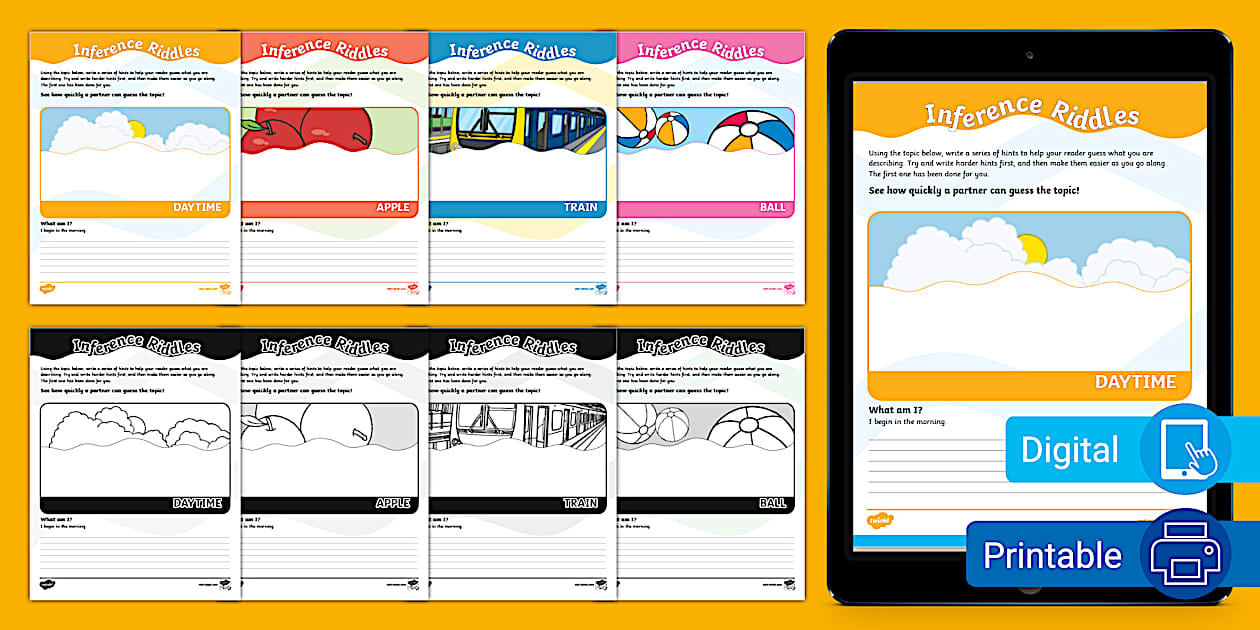 Third Grade Making Inferences Guessing Game (Teacher-Made)