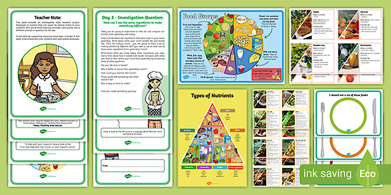 Investigate Your Lunch Remote Learning Project F-2 - Twinkl