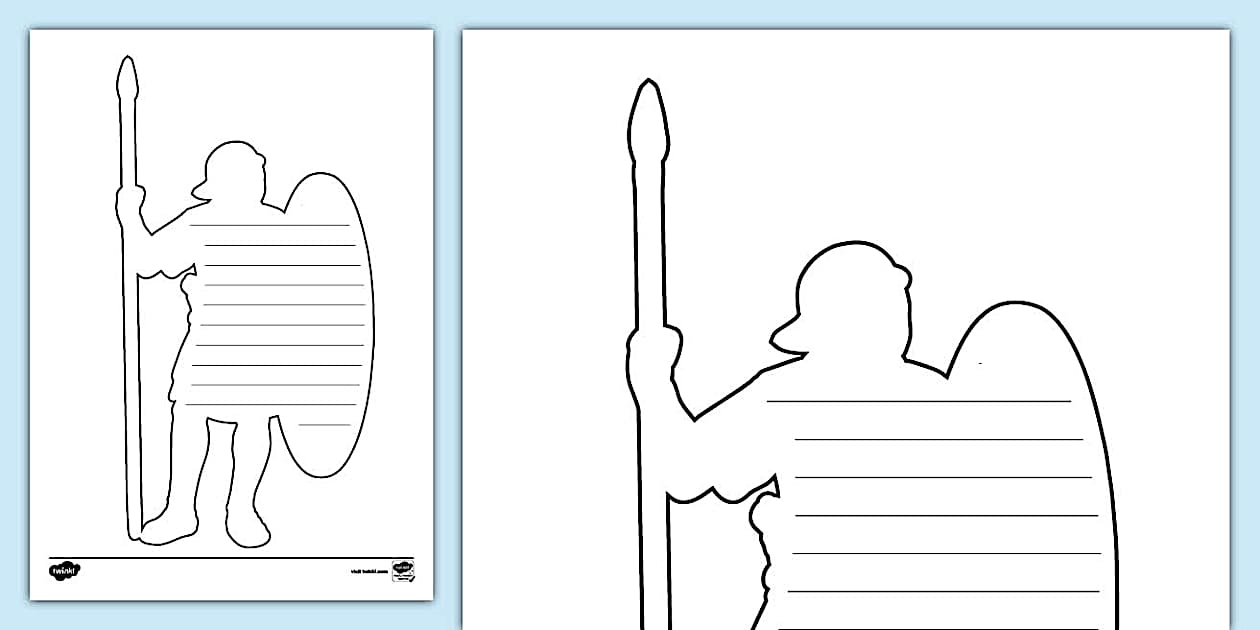 Roman Soldier Writing Template (teacher made) - Twinkl