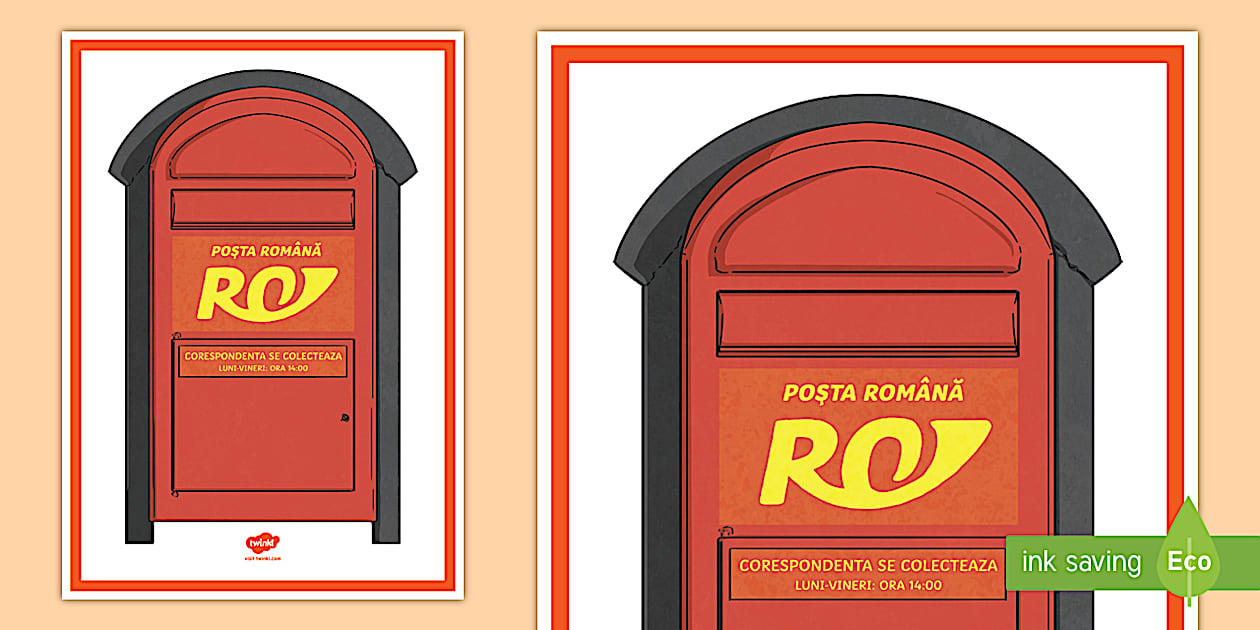 Romanian Post Box Display Posters (teacher made) - Twinkl