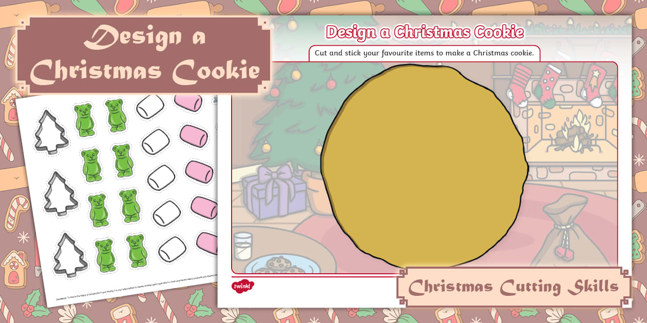 Design a Christmas Cookie Cutting Skills Activity