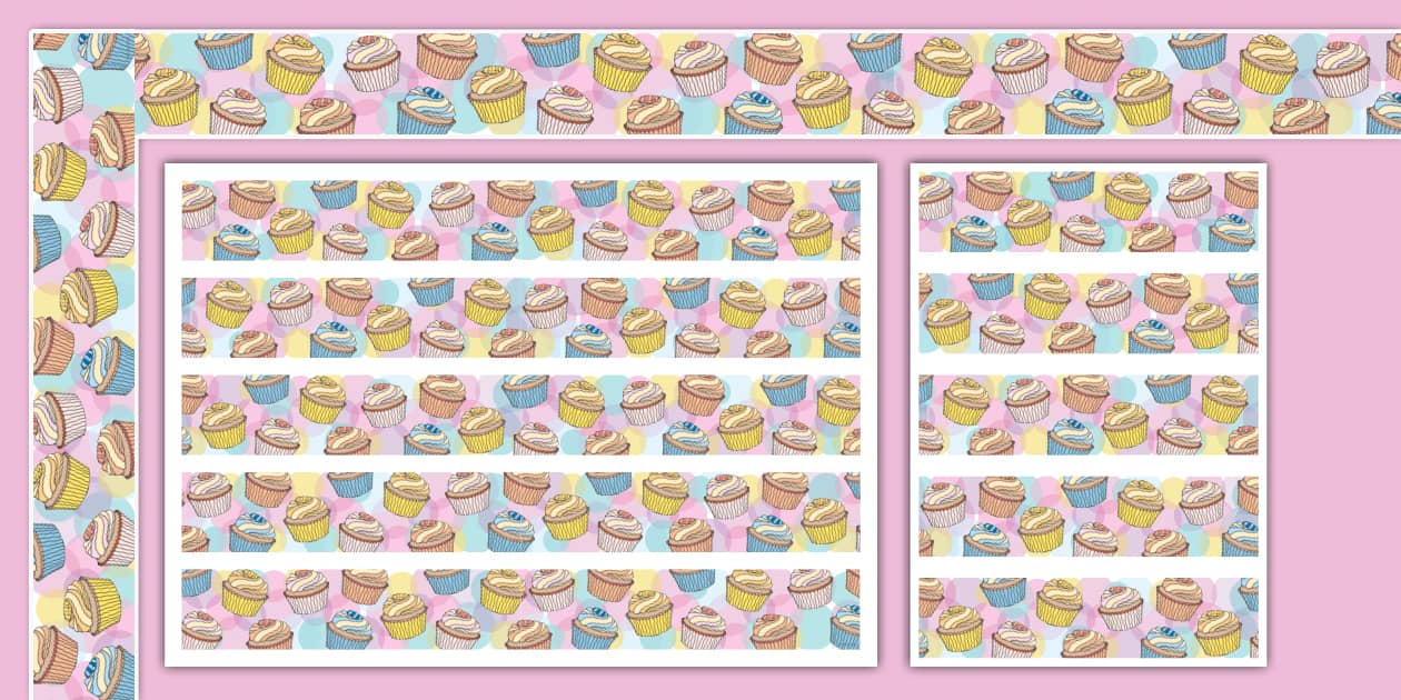 Cake Display Borders - KS1 (teacher made) - Twinkl