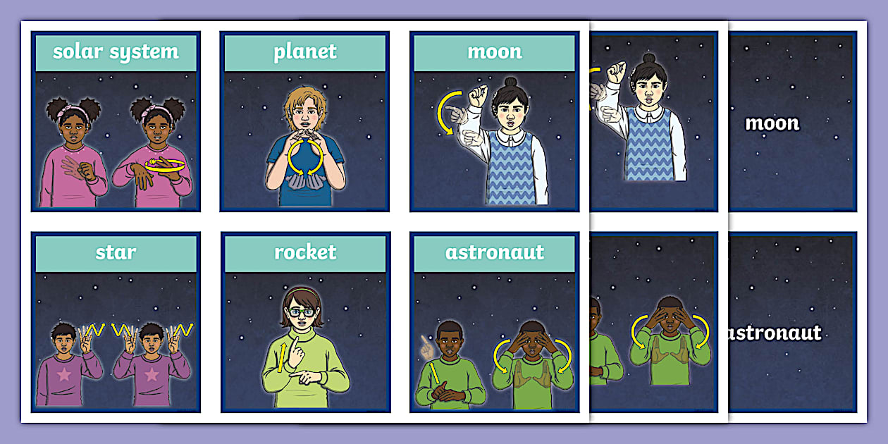 BSL Solar System Matching Cards | Twinkl SEND Resources
